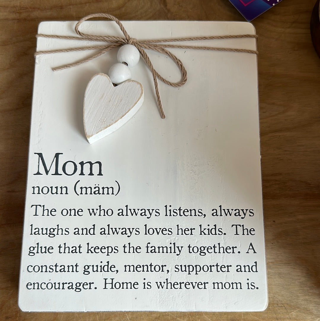Mom Definition Plaque – Grande Trunke Home